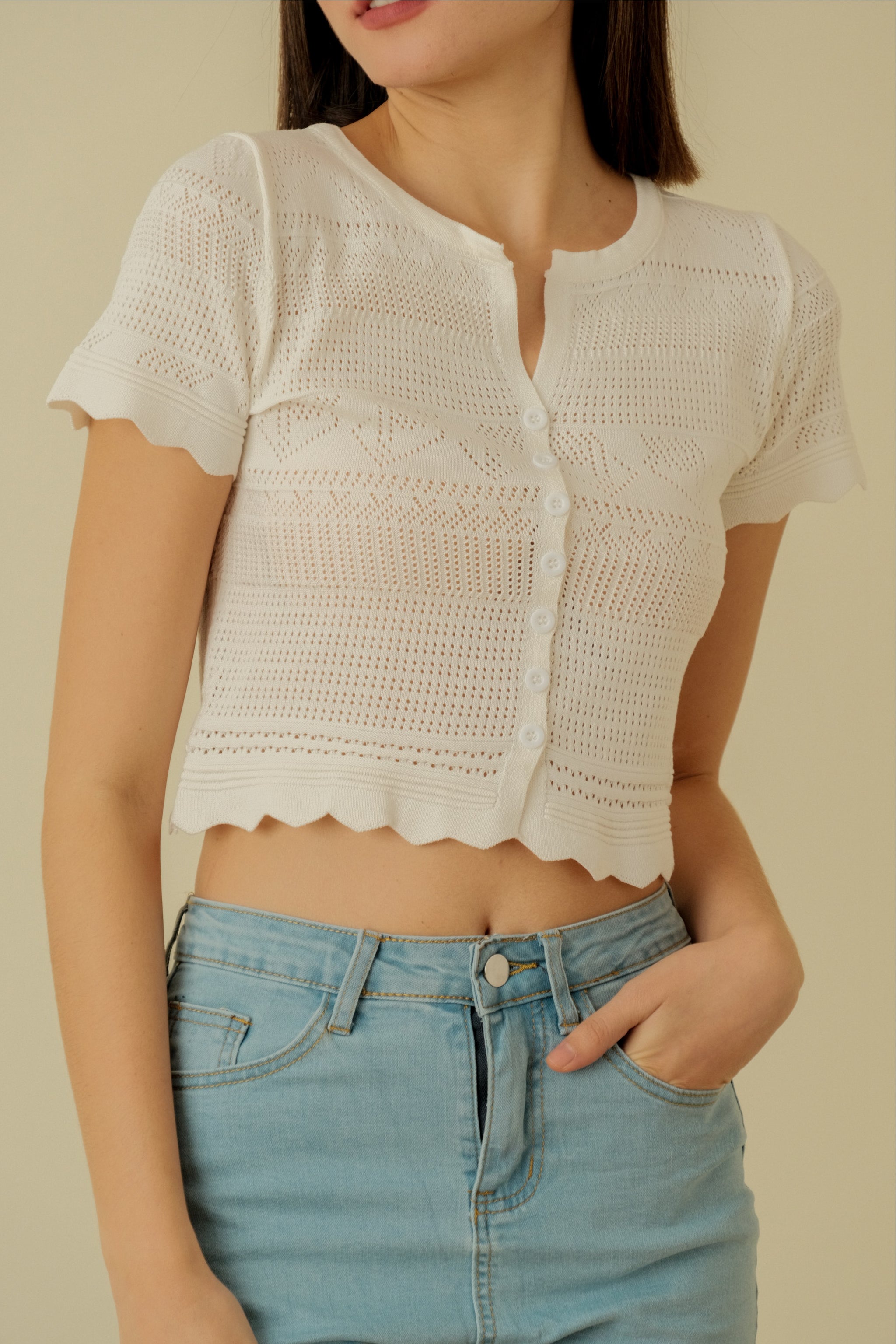 YASMINE TOP IN WHITE – POPCHIC